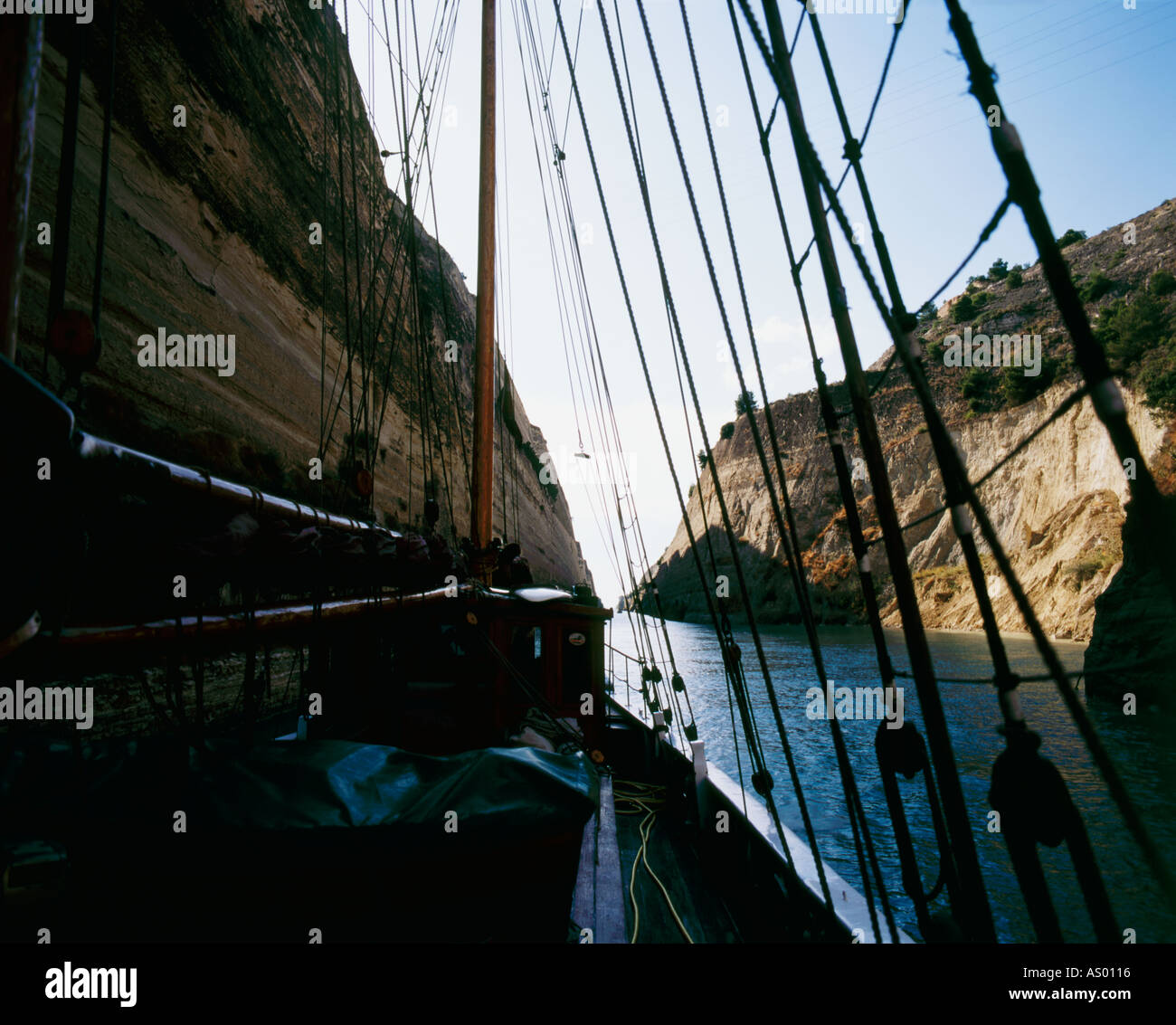 Corinth Canal Gulf of Corinth Greece Stock Photo - Alamy