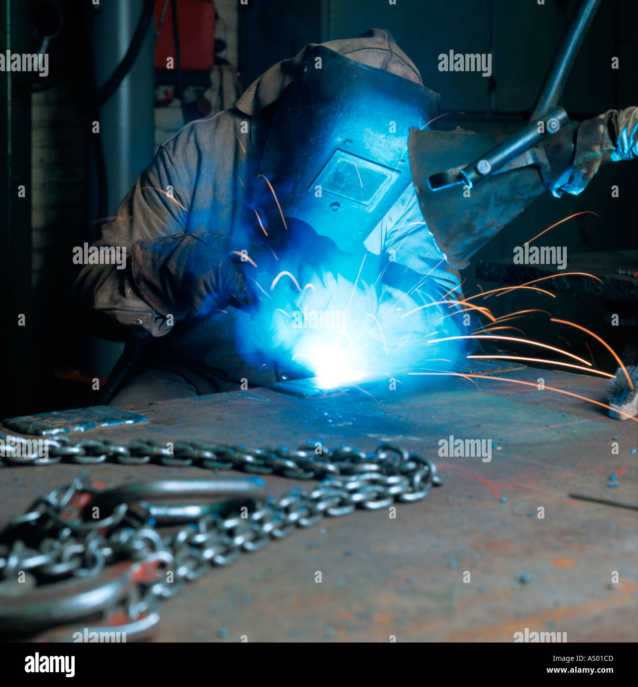a welder at his work Stock Photo - Alamy