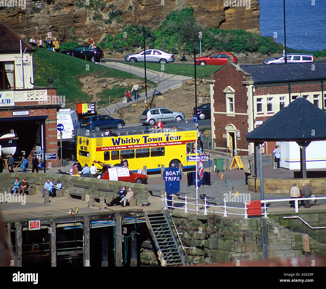 Whitby tourist bus North Yorkshire UK Stock Photo - Alamy