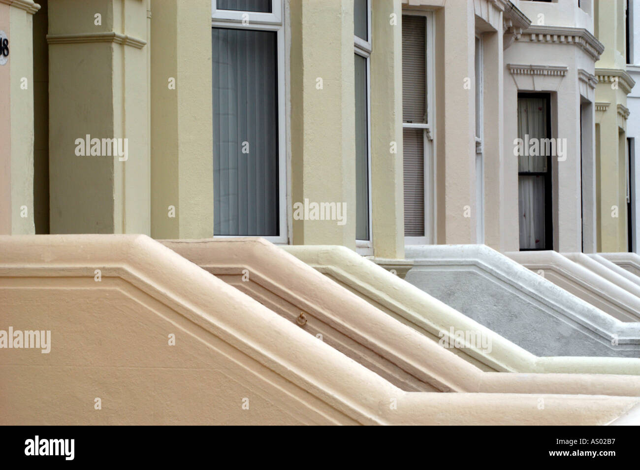 Terraced Housing Street Stock Photo - Alamy