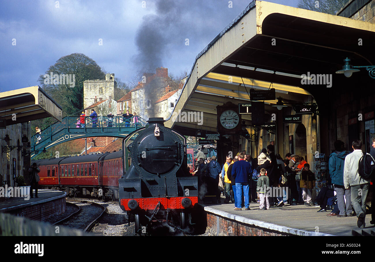 Steam Engine at Pickering Train Station part of the North Yorkshire ...