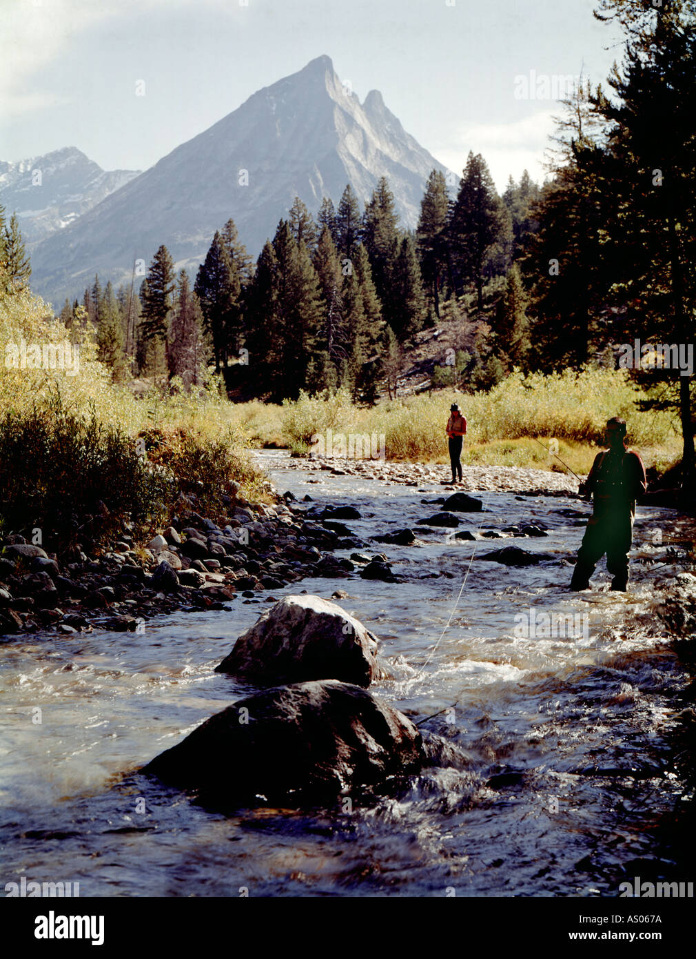 Trout fishing in the Copper Basin of the Pioneer Mountain Range of ...