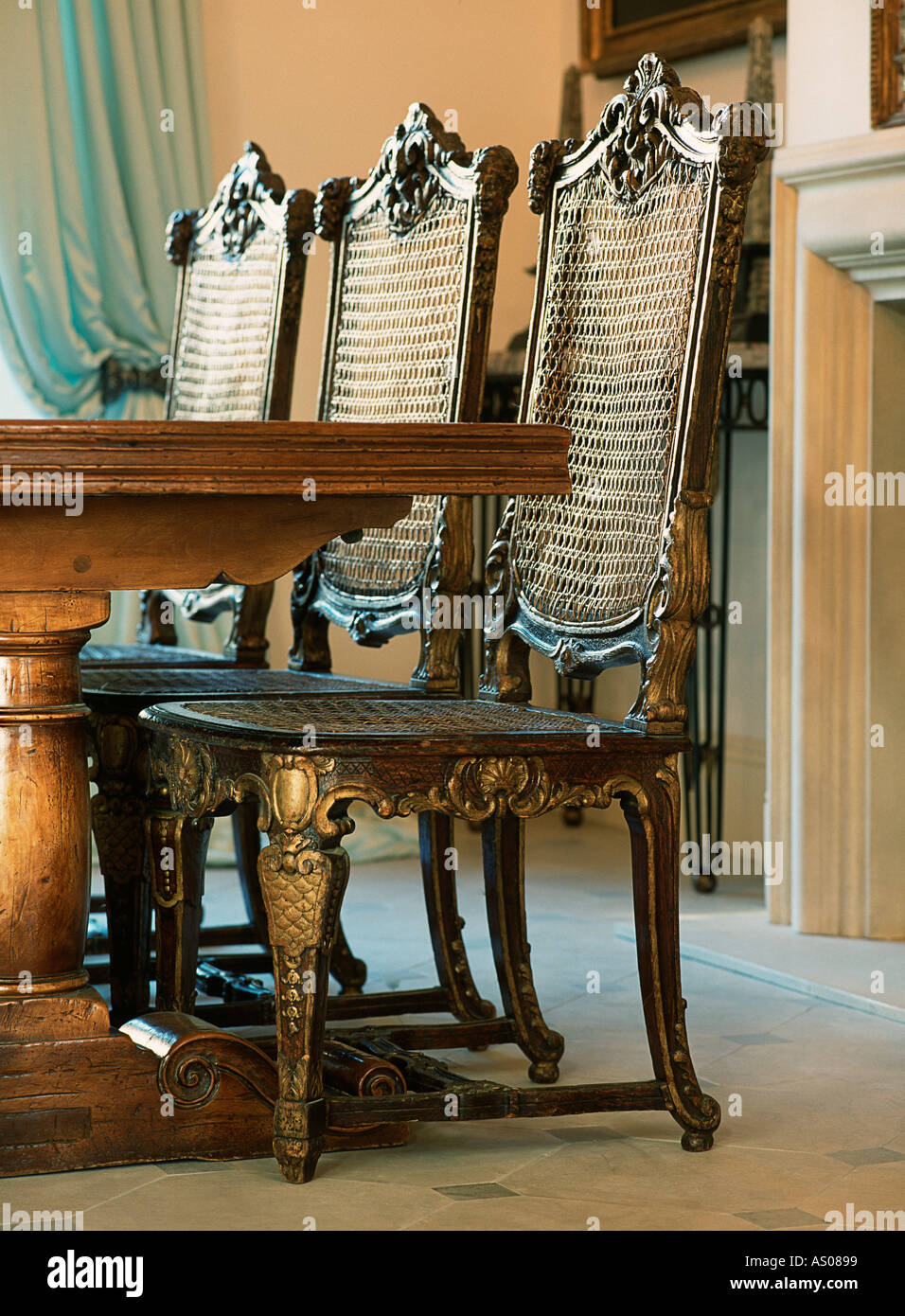 Classic dining chairs Stock Photo - Alamy