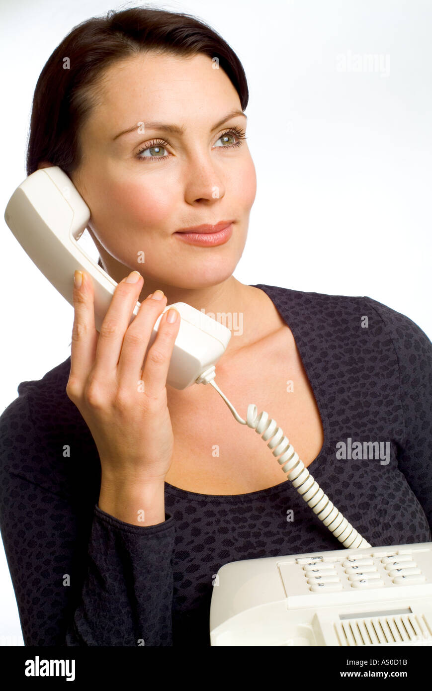 Women calling phone Cut Out Stock Images & Pictures - Alamy
