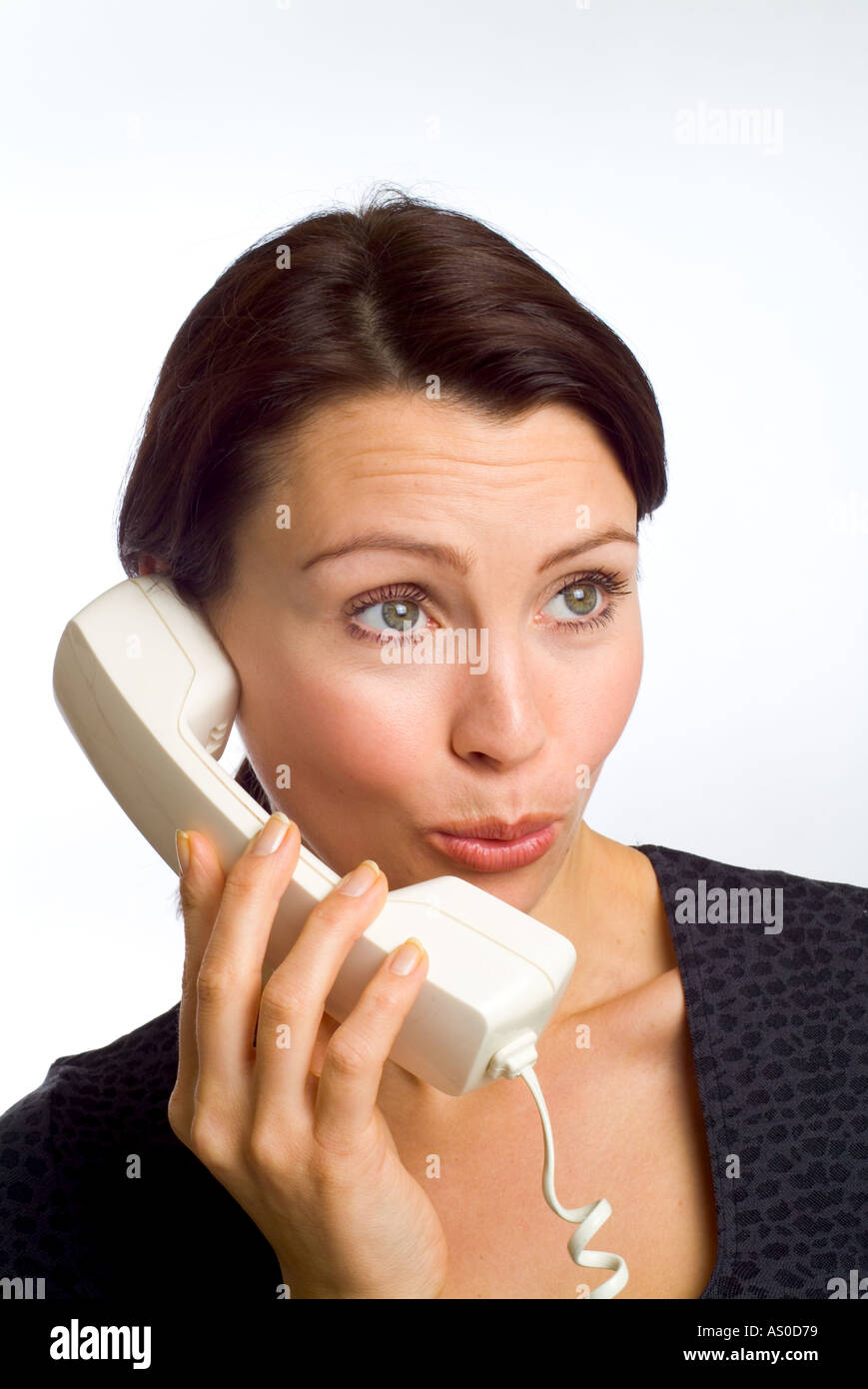 Surprised attractive girl listening hi-res stock photography and images ...