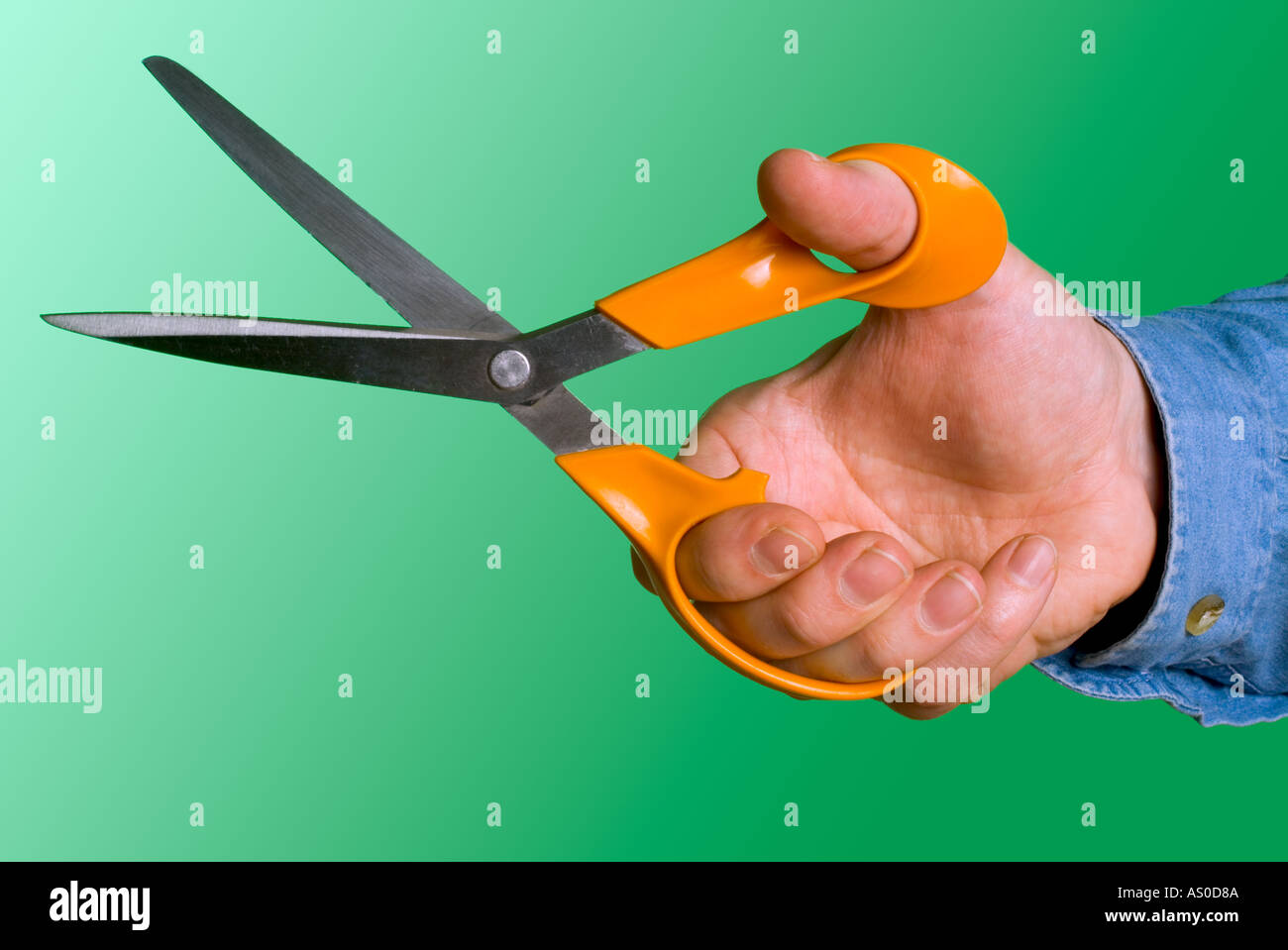 hand with scissors Stock Photo - Alamy
