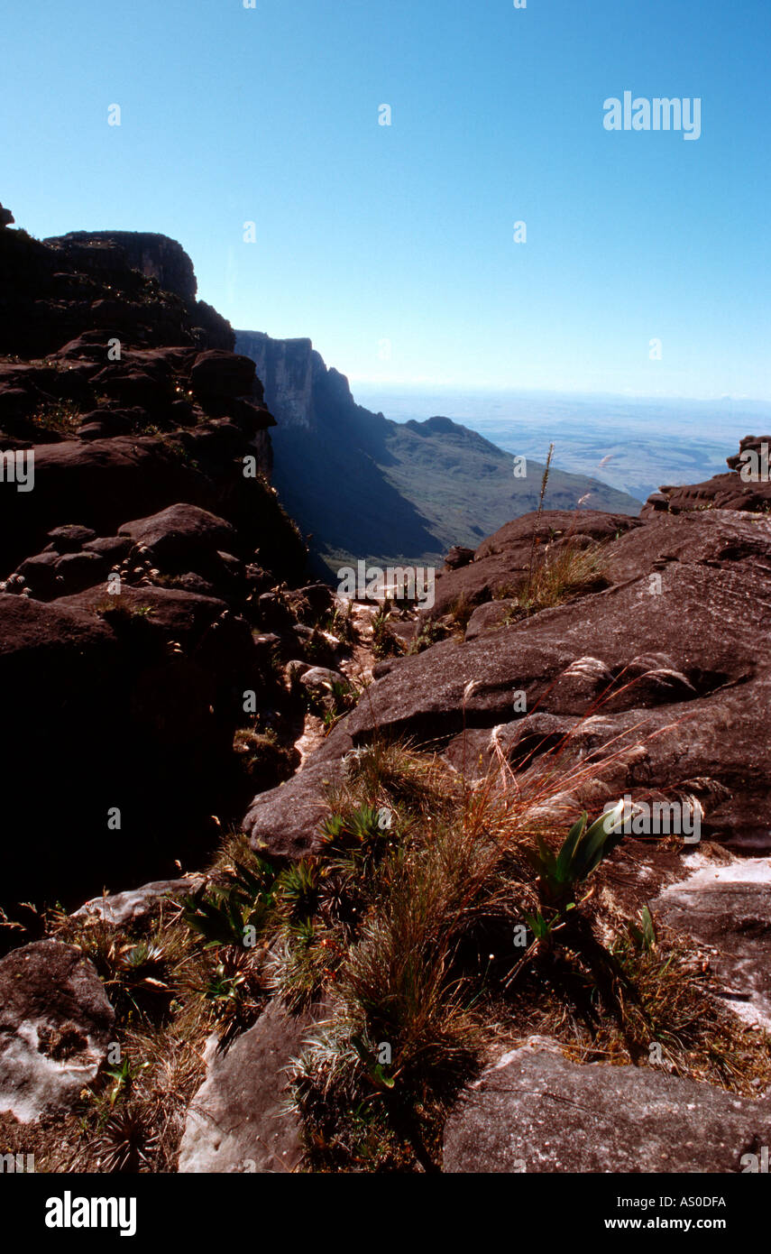 Entrance gorge to the summit of Mount Roraima Gran Sabana Venezuela ...