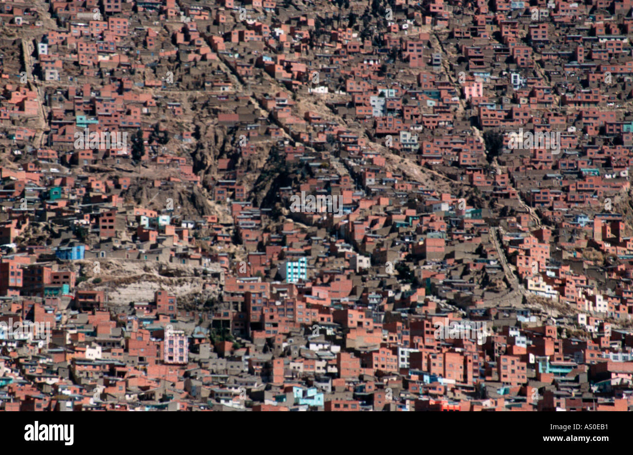 La Paz Bolivia Hillside neighbourhood Stock Photo - Alamy