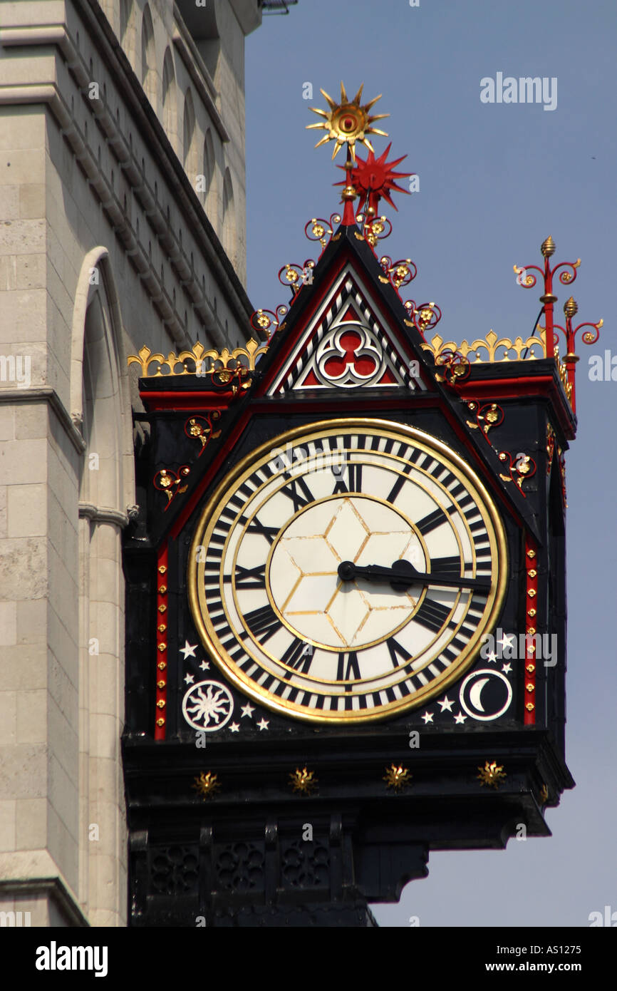Clock Detail Royal Courts of Justice London England UK Stock Photo - Alamy
