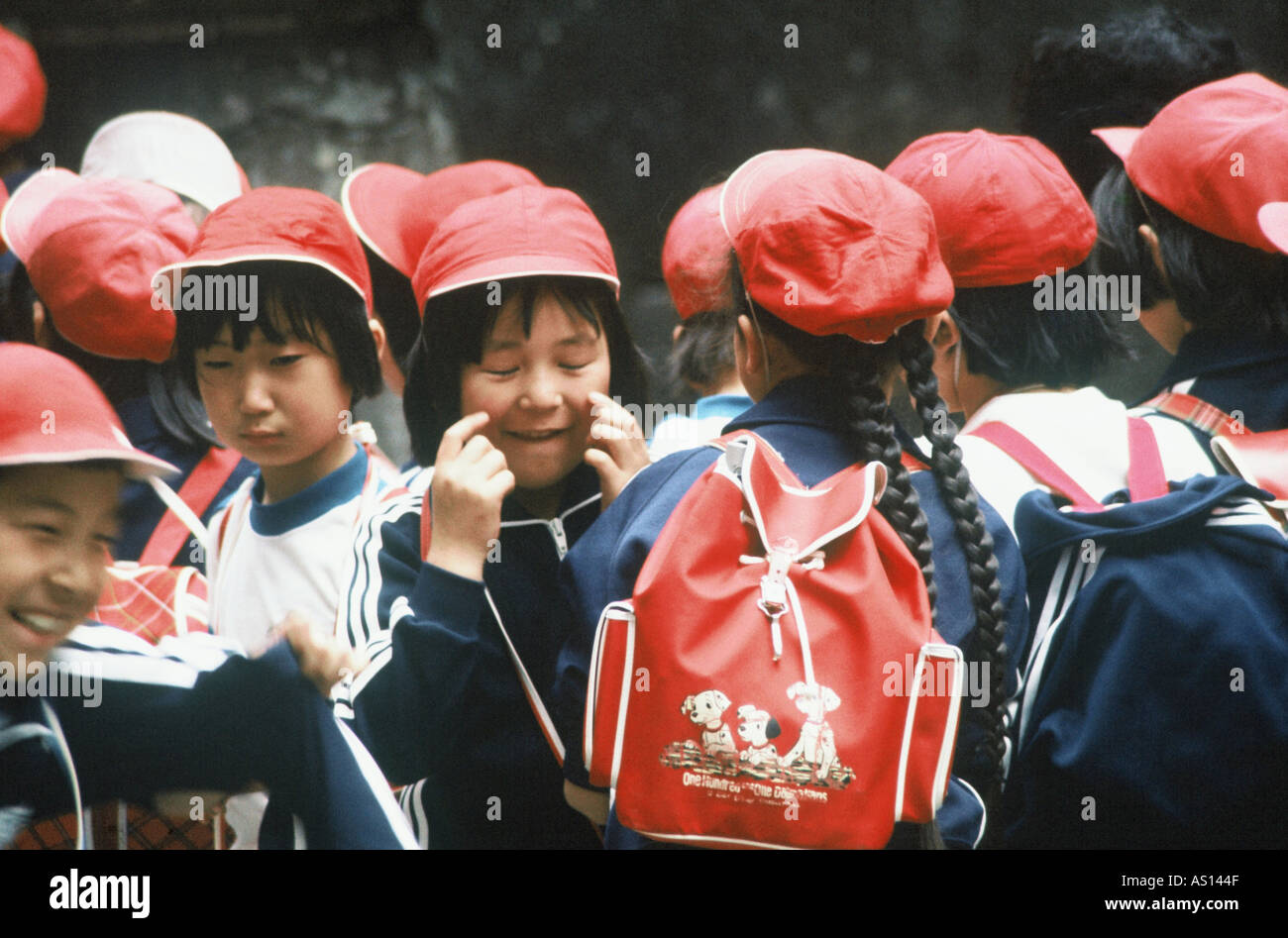 children at school class trip city of kyoto japan Stock Photo - Alamy