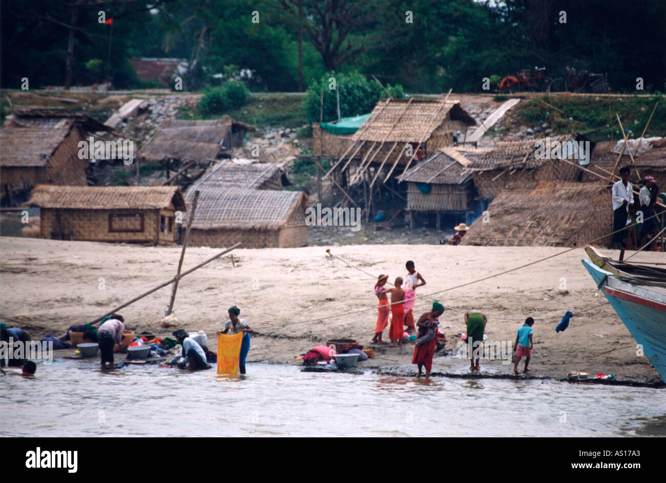 Myanmar Burma River Life Ayeyarwady River Stock Photo - Alamy