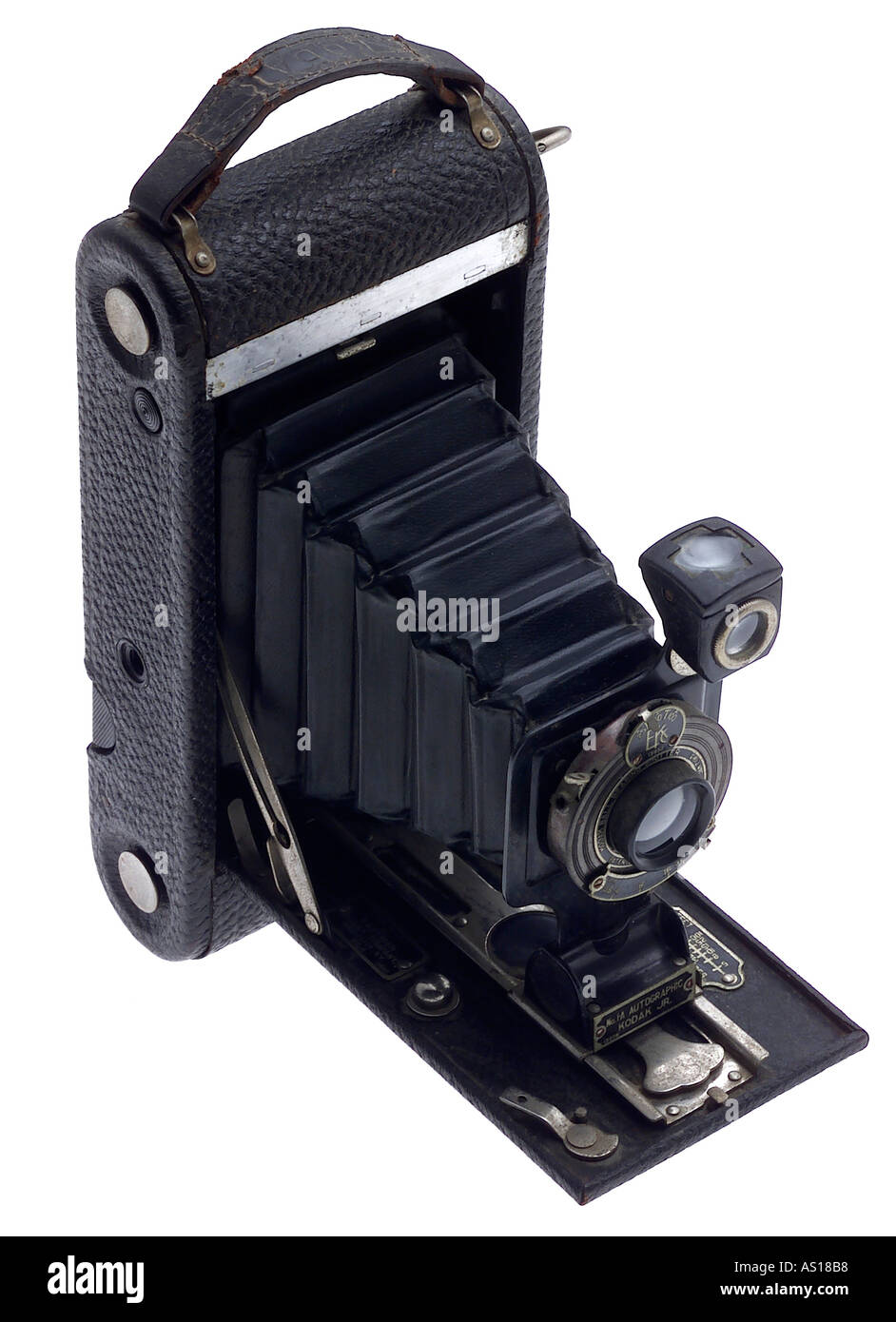 Vintage Bellows Camera silhouetted on white background Stock Photo - Alamy