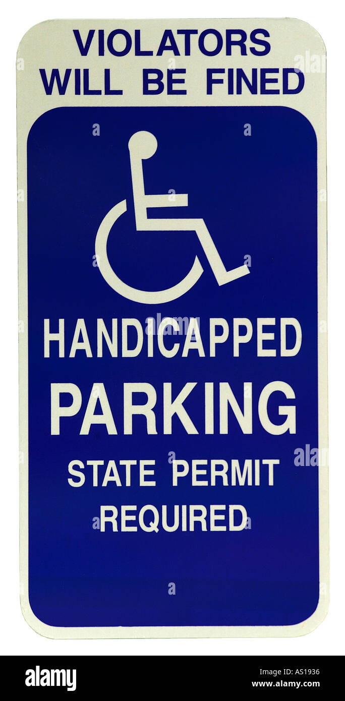 Handicap signage Cut Out Stock Images & Pictures - Alamy
