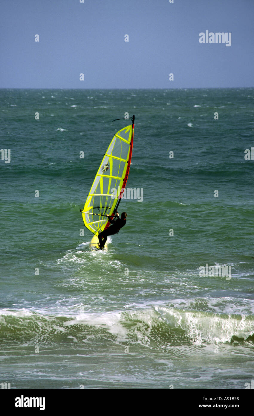 Windsurfing at Sandown on the Isle of Wight England UK Stock Photo - Alamy