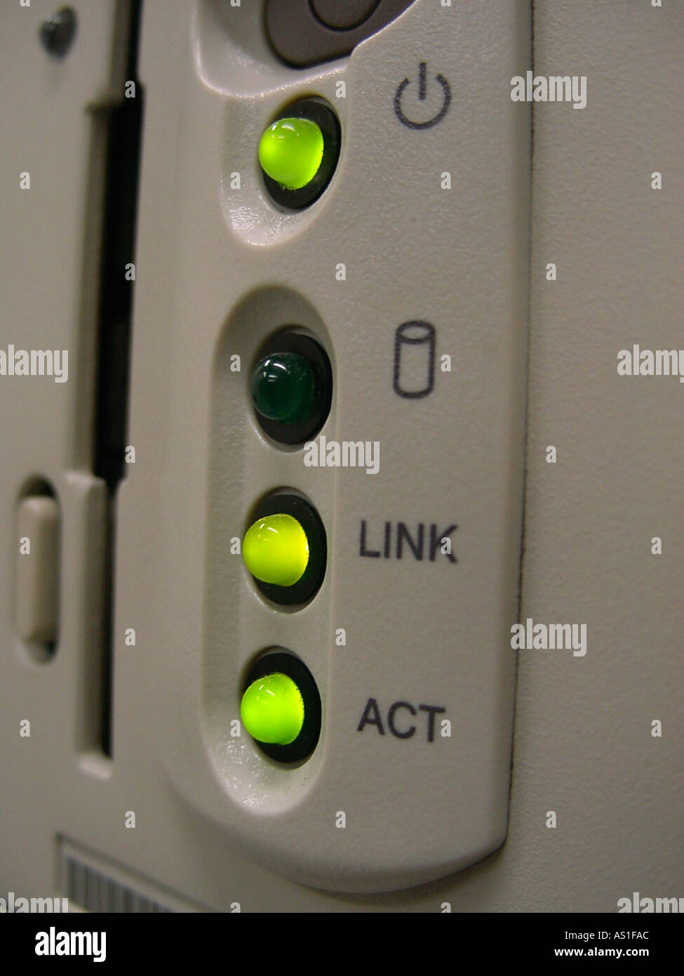 computer close up indicator lights Stock Photo - Alamy