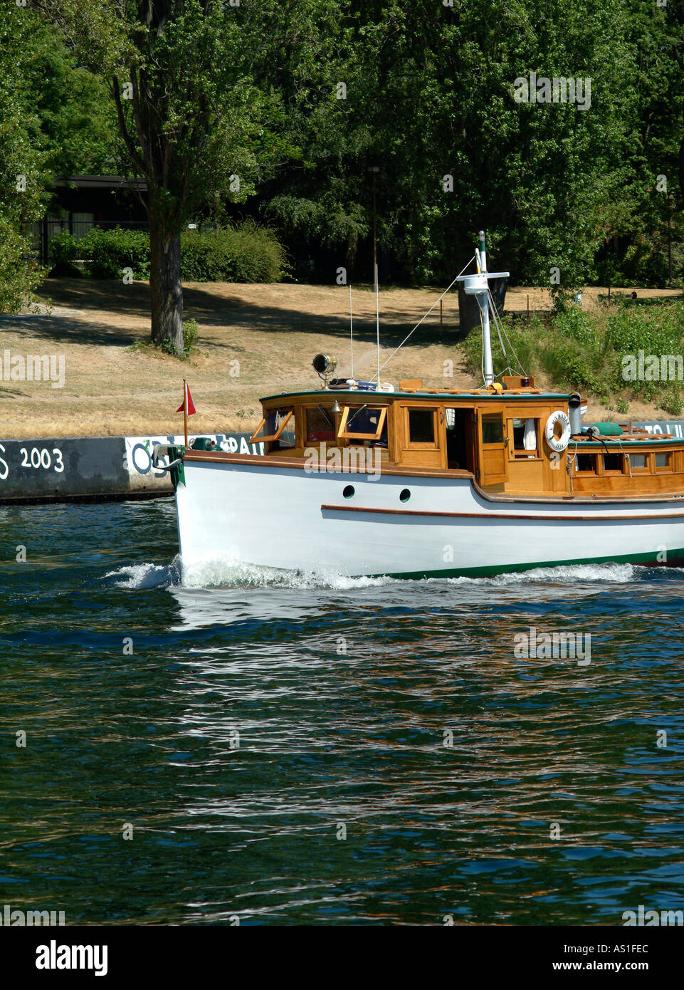 Classic motor launch boat hi-res stock photography and images - Alamy