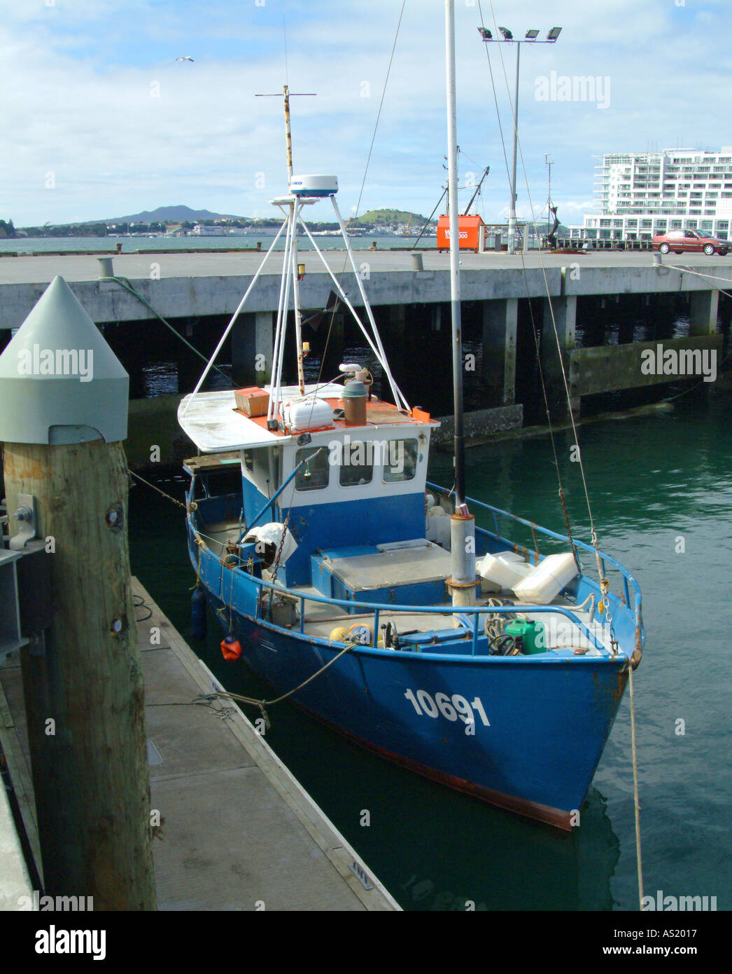 Fishing Boat Auckland Viaduct Harbour New Zealand Stock Photo - Alamy
