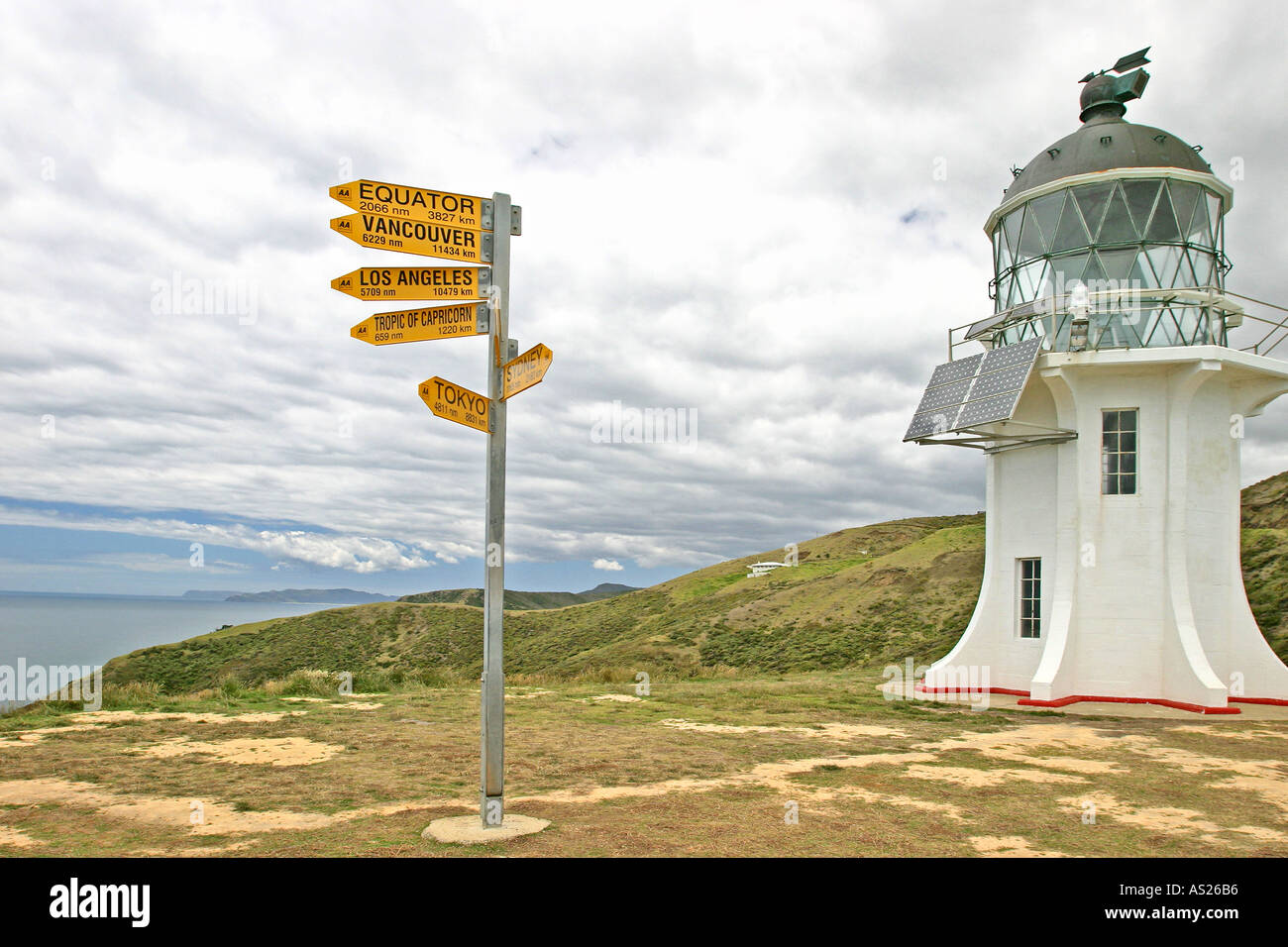 North Island Cape Reinga Signpost High Resolution Stock Photography and ...