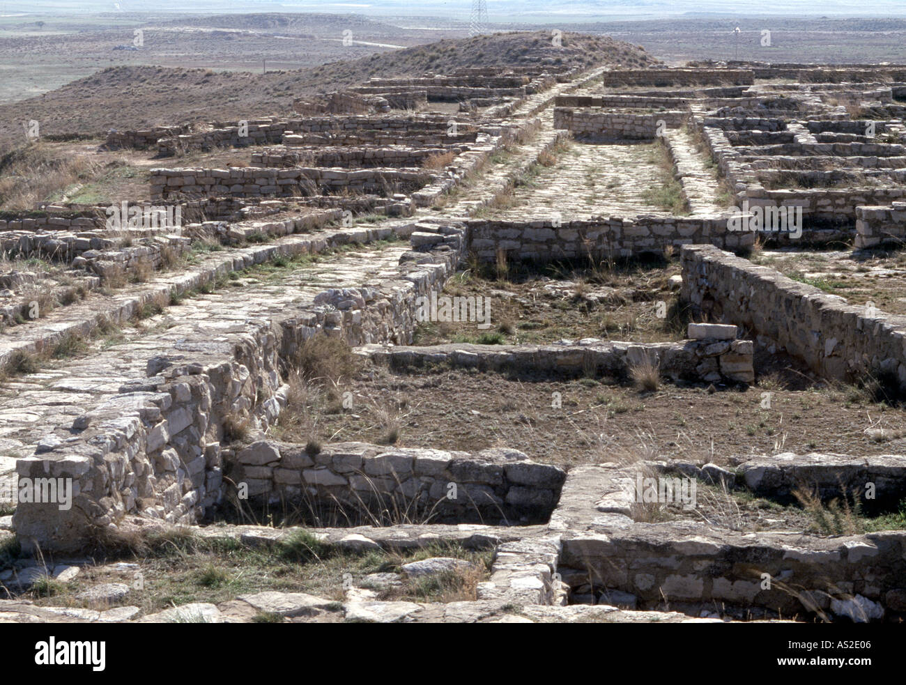 Azaila, Cabezo de Alcala, Iberisch-römische Siedlung Stock Photo - Alamy