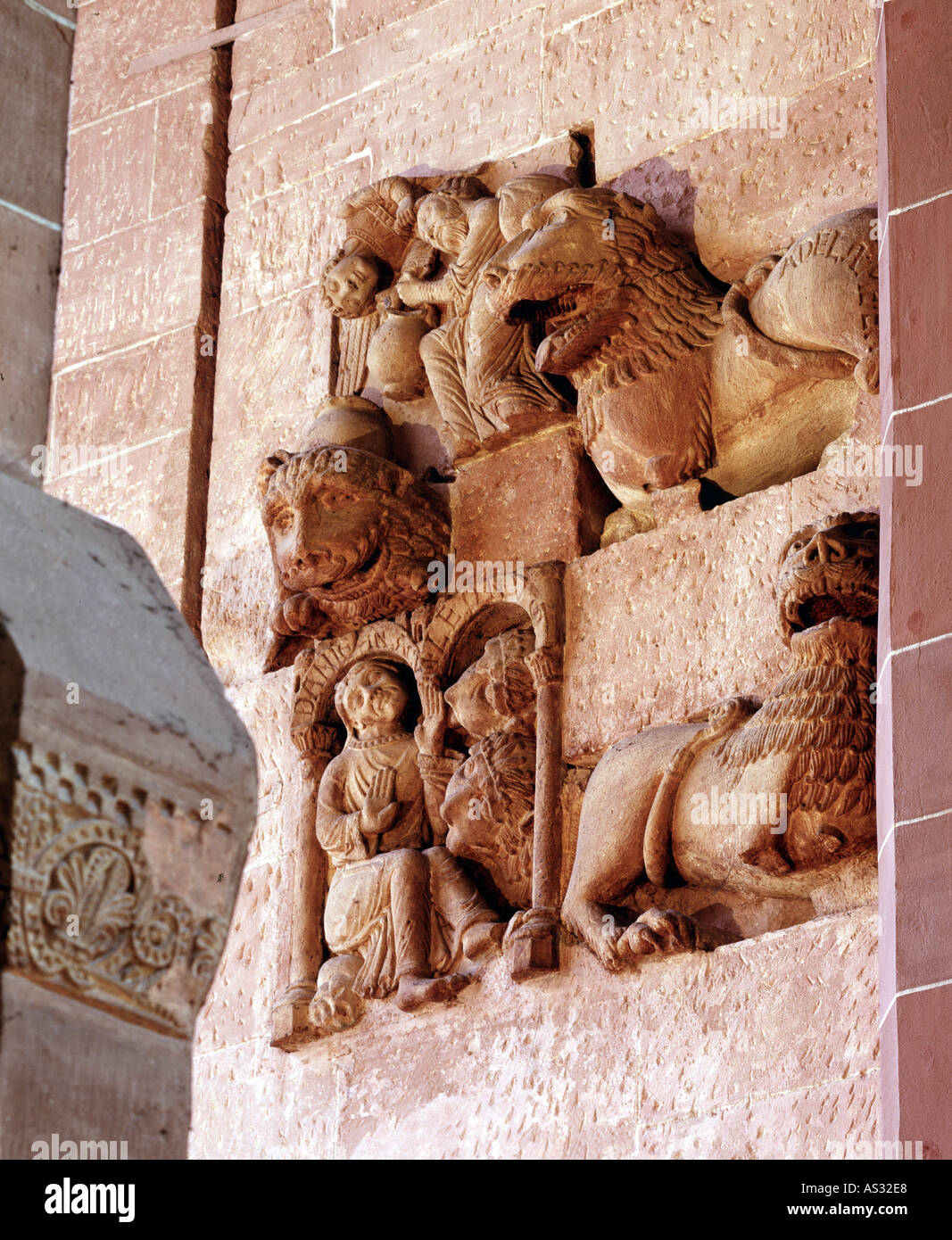 Worms, Dom St. Peter, Daniel in der Löwengrube Stock Photo - Alamy