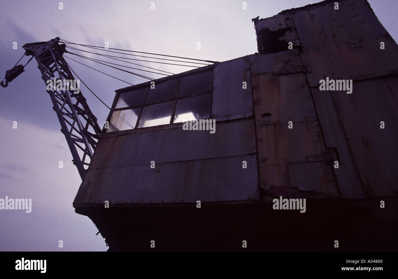Crane at Lyness Naval Visitor Centre at Lyness on the island of Hoy in ...