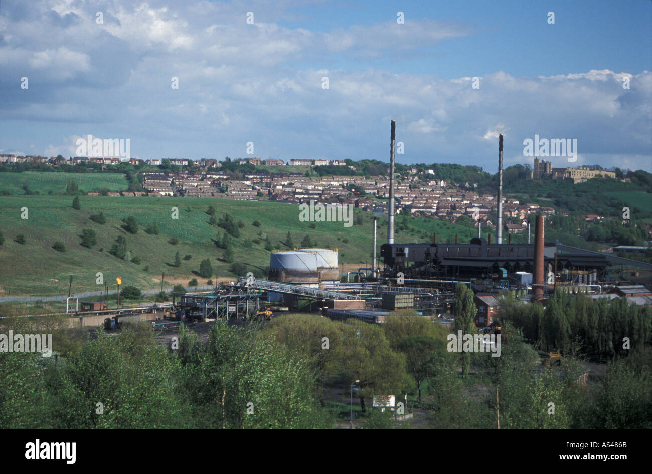 Burnt Out, Chemical Plant, Coalite, Derbyshire Stock Photo - Alamy