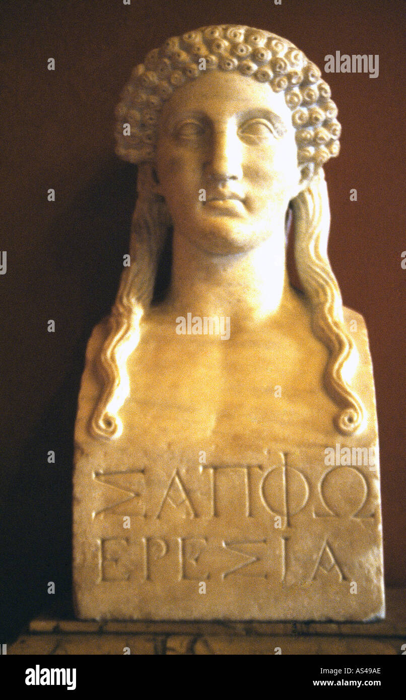 Rome Italy Capitoline Museum Bust of Sappho Stock Photo - Alamy