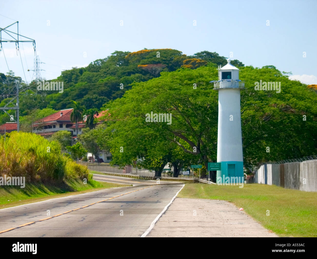 Miraflores Lighthouse Panama Canal Stock Photo - Alamy