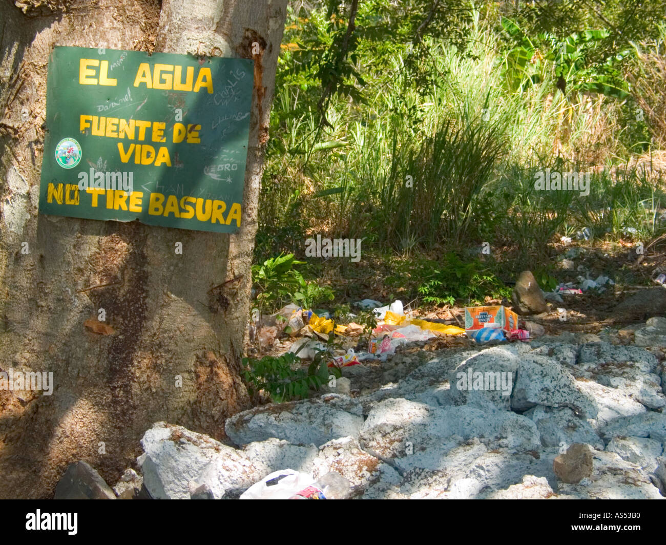 Sign says water source life hi-res stock photography and images - Alamy