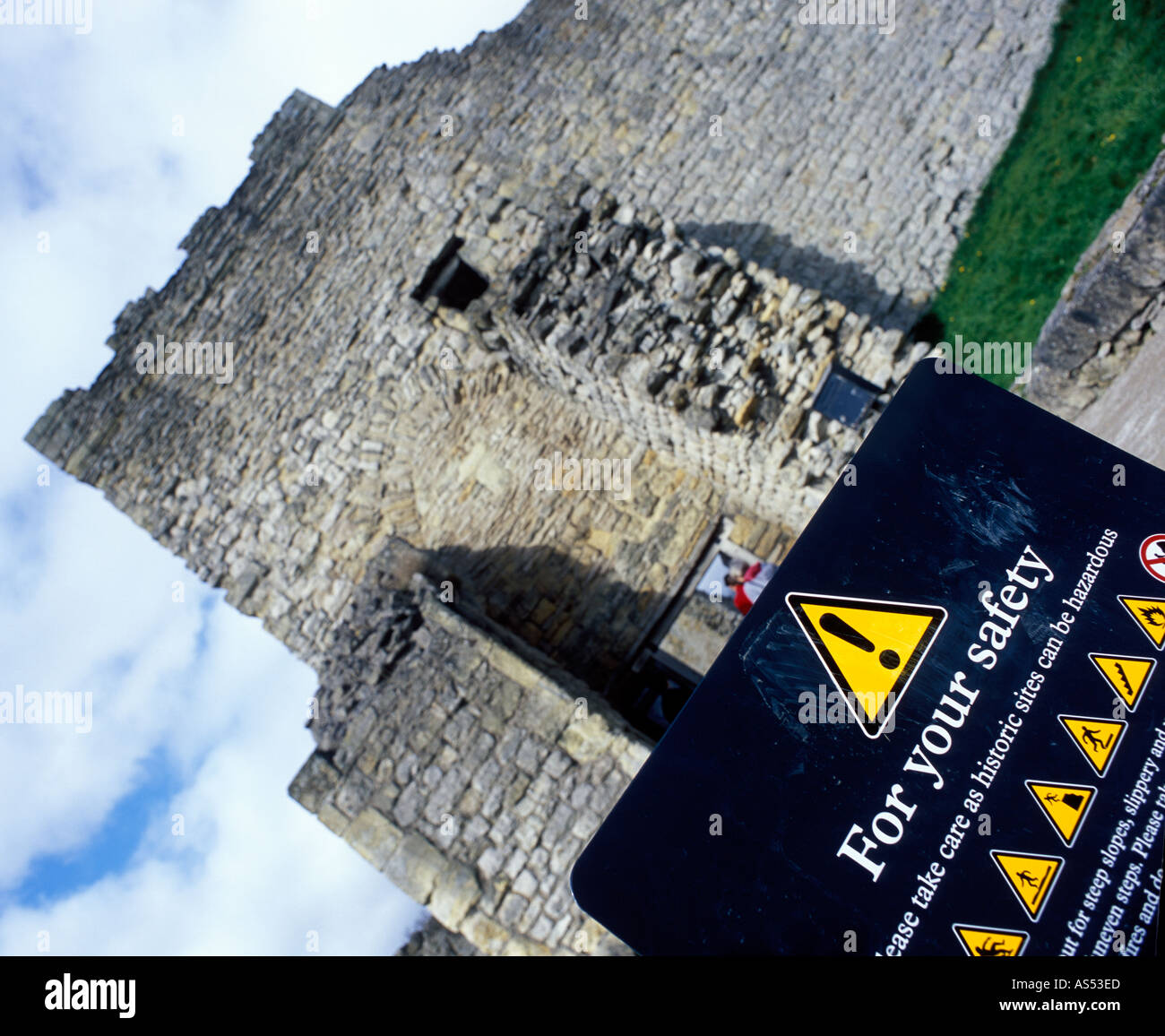 Pickering castle sign hi-res stock photography and images - Alamy