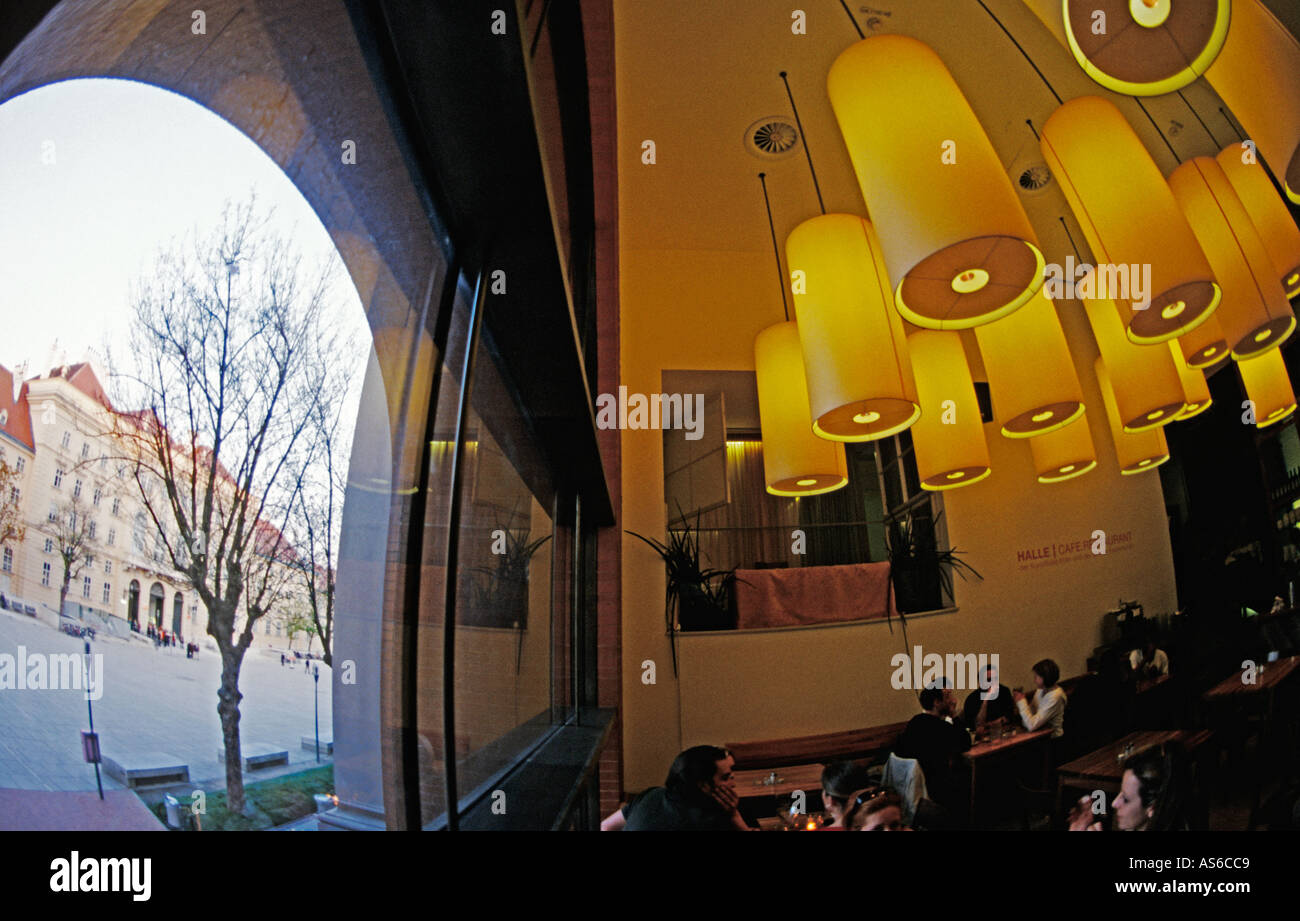 MQ, museums quarter Vienna, cafe Halle Stock Photo - Alamy