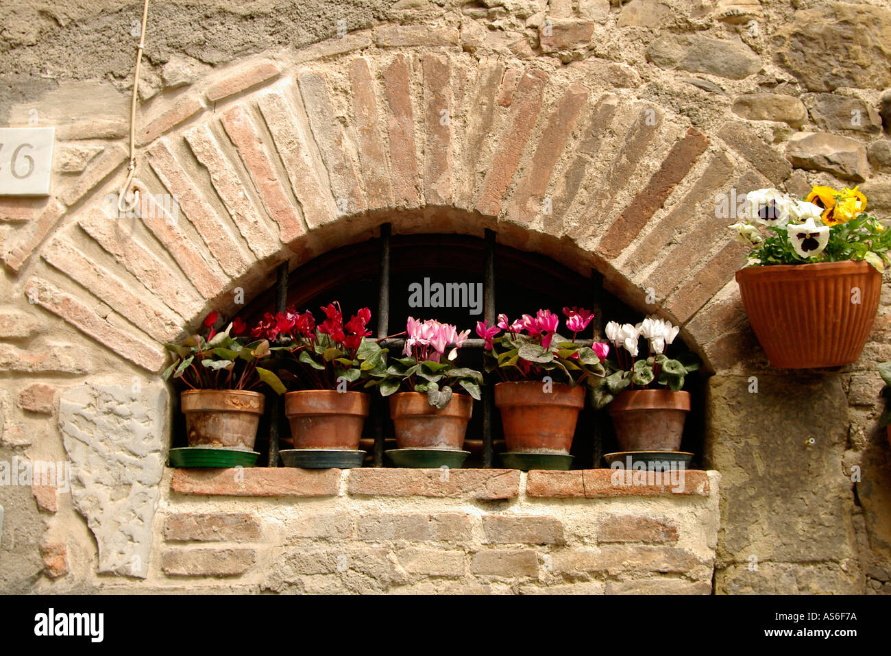 Flower Pots Italy Stock Photo - Alamy