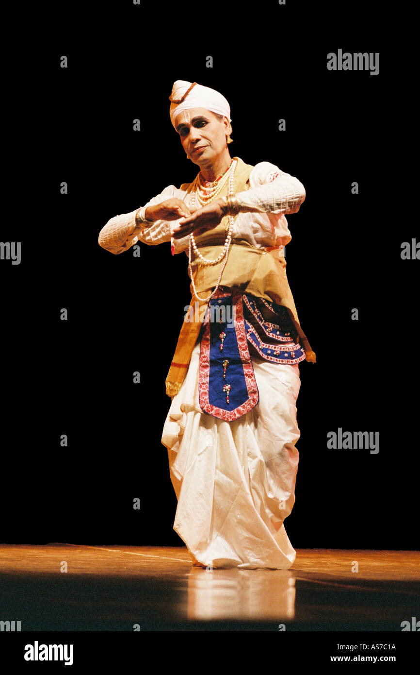 Indian Folk Dancer Ghanakanta Bora performing a solo Assamese SATTRIYA ...