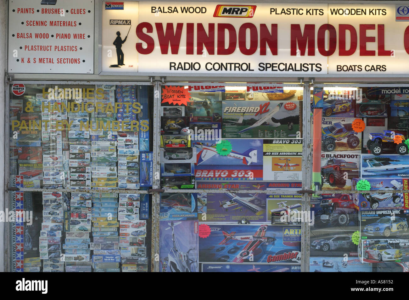 The shop window of Swindon Model Centre in Theatre Square Stock Photo ...