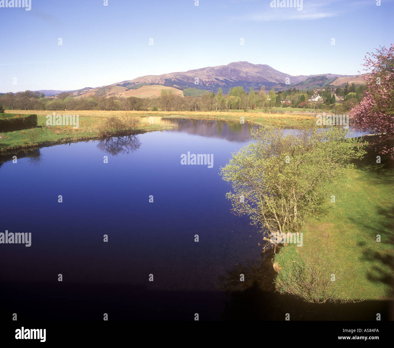 River Teith and Ben Ledi Callander Scottish Highlands Scotland Stock ...