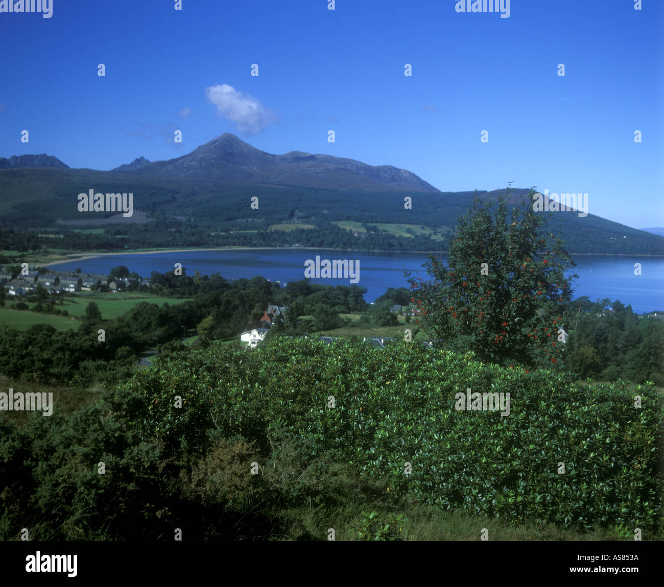 Brodick Bay and Goat Fell Mountain Island of Arran North Ayrshire ...