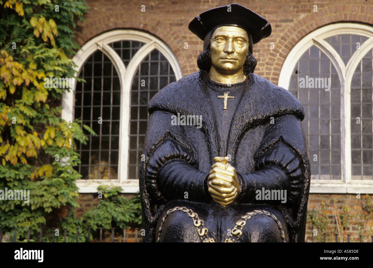 statue of Sir Thomas More Chelsea Embankment London England UK Stock ...