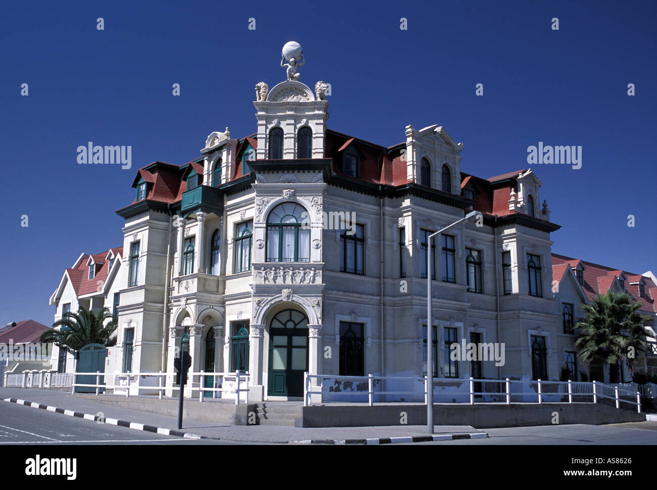 German colonial building Swakopmund a coastal town Namibia Stock Photo ...