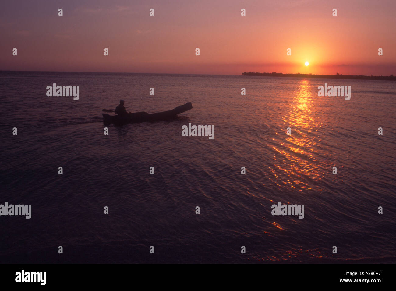 Sunset of the Gilli Islands North of Lombok Indonesia Stock Photo - Alamy