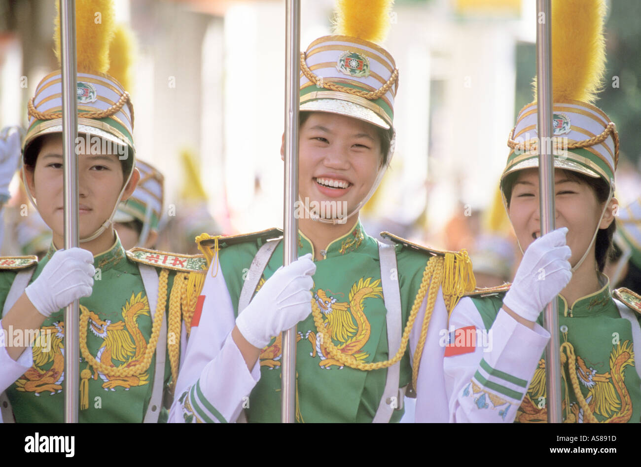 Girls In Parade Taiwan Republic of China Stock Photo - Alamy