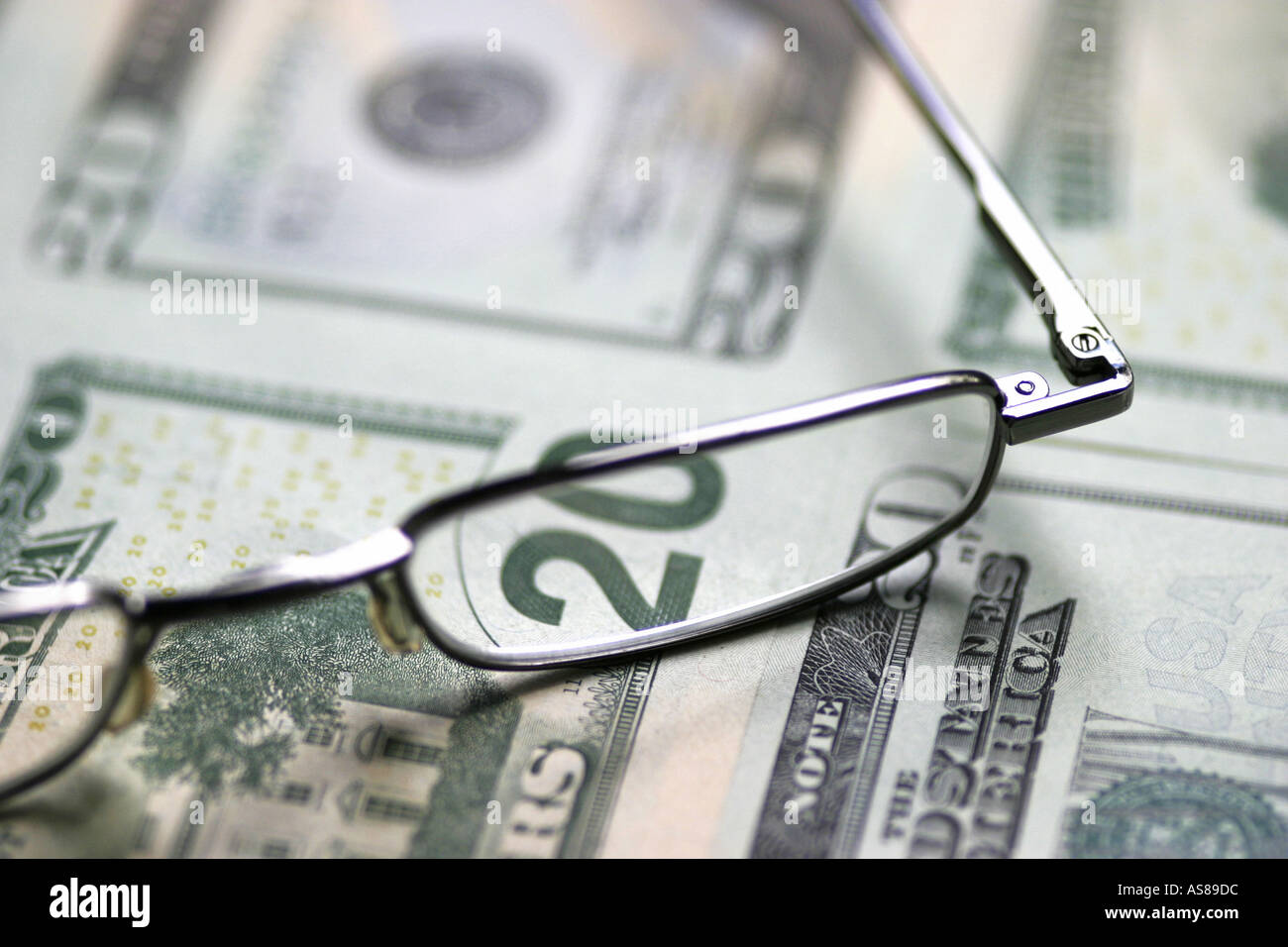 Random Arrangement of Dollar notes Stock Photo - Alamy