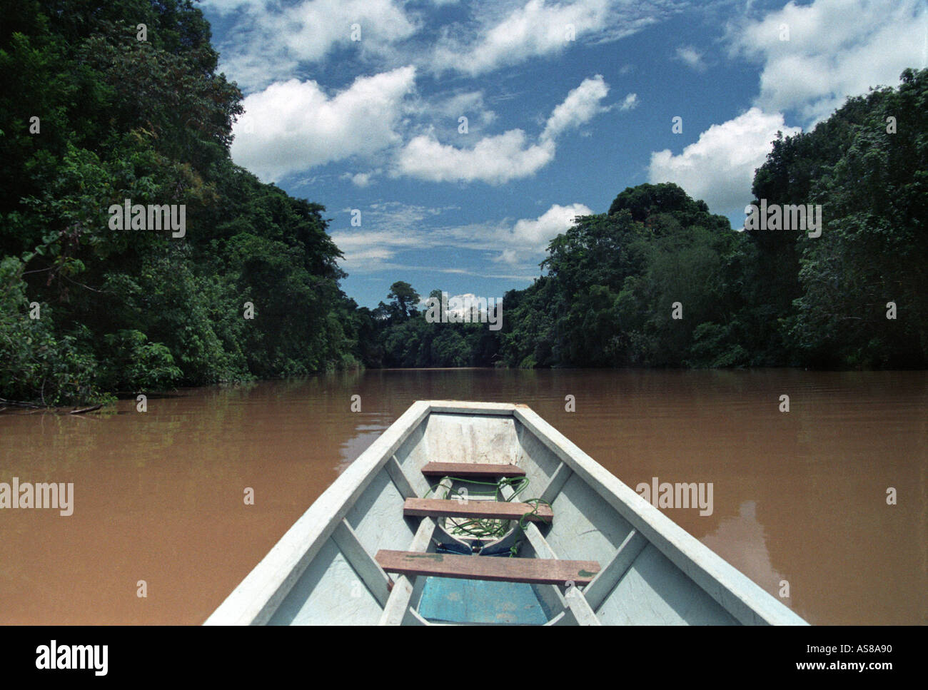 Travelling by longboat down the Skrang and Niah rivers into the ...