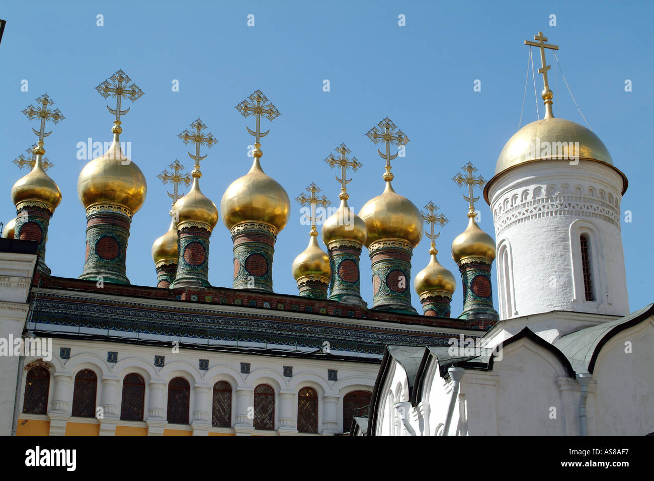 Moscow Russia Domes on the Great Kremlin Palace Stock Photo - Alamy