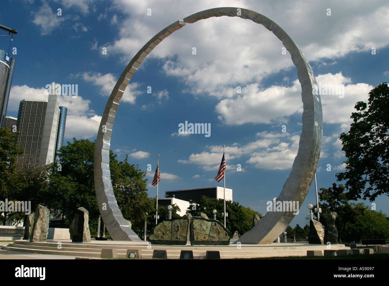 Detroit s labor monument Stock Photo - Alamy