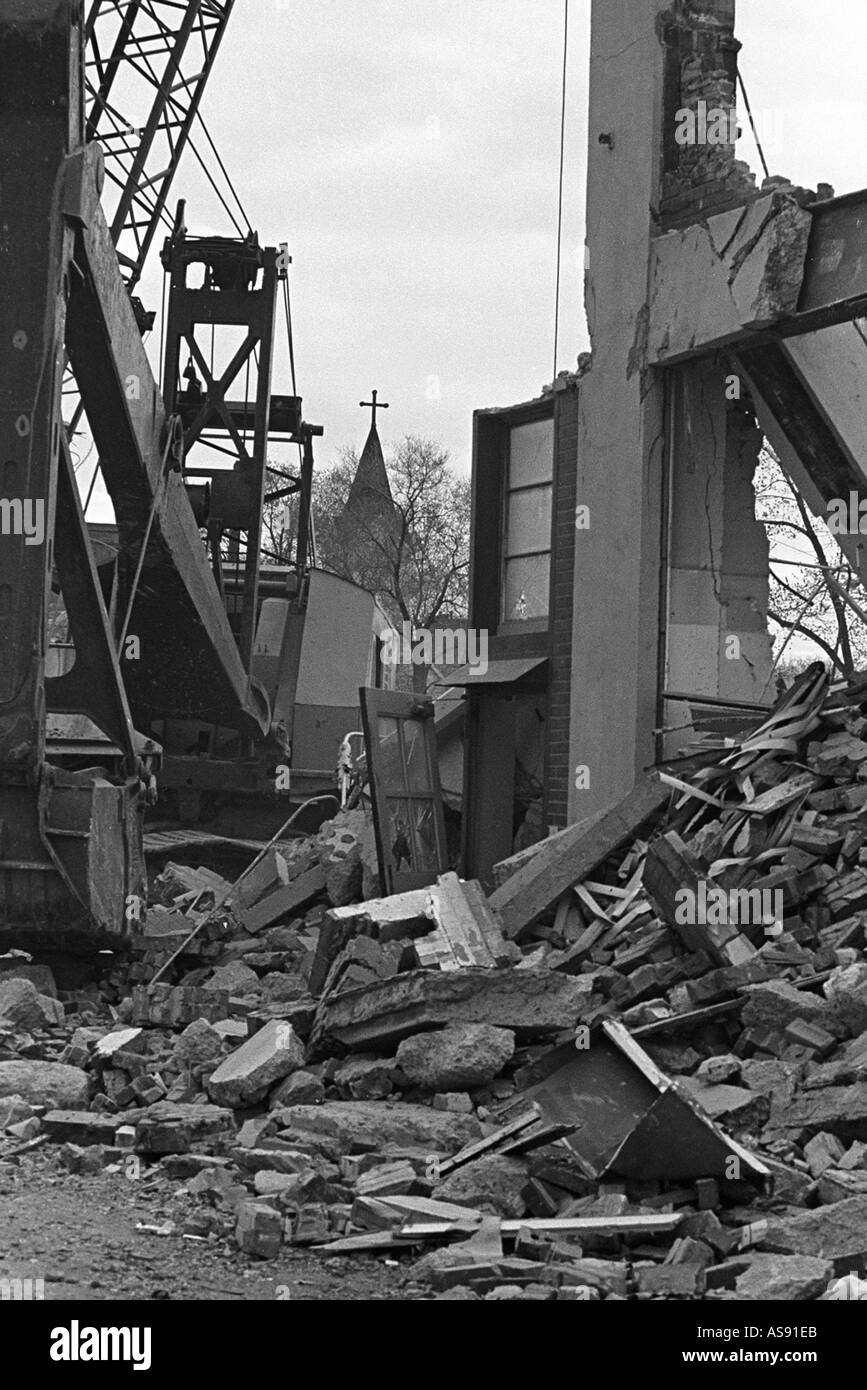 Demolition of neighborhood Black and White Stock Photos & Images - Alamy