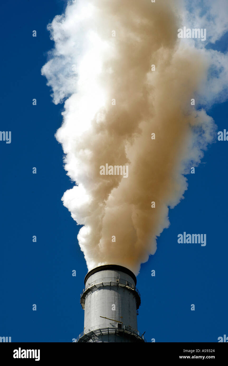 Air Pollution from Smoke Stacks Stock Photo - Alamy
