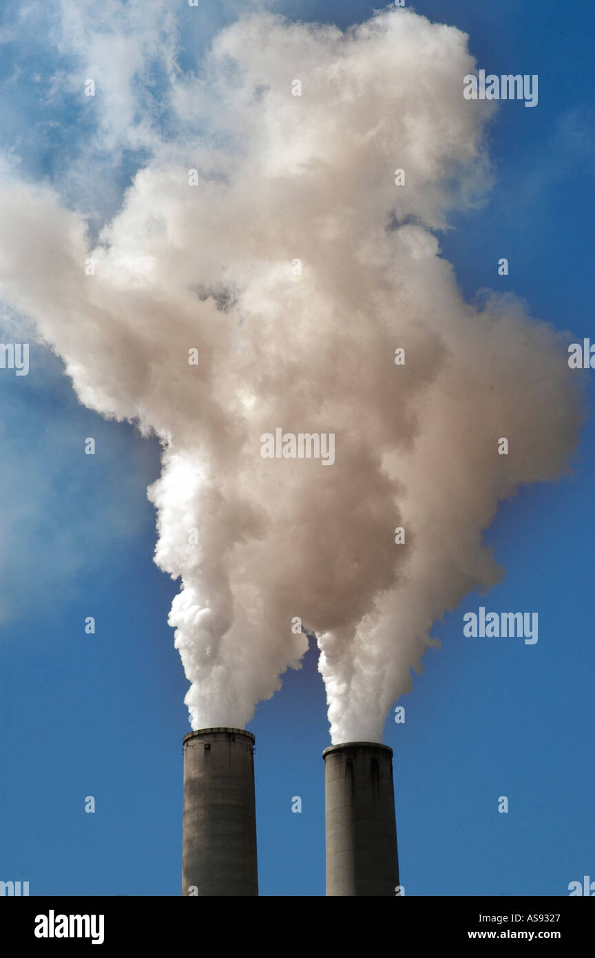 Air Pollution from Smoke Stacks Stock Photo - Alamy