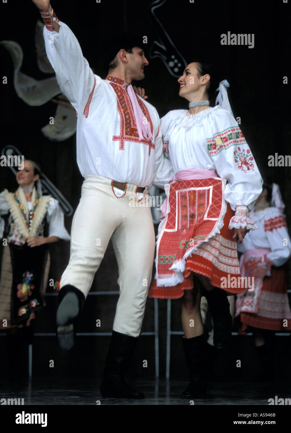Folklore dance at folklore festival at Banska Bystrica town square ...