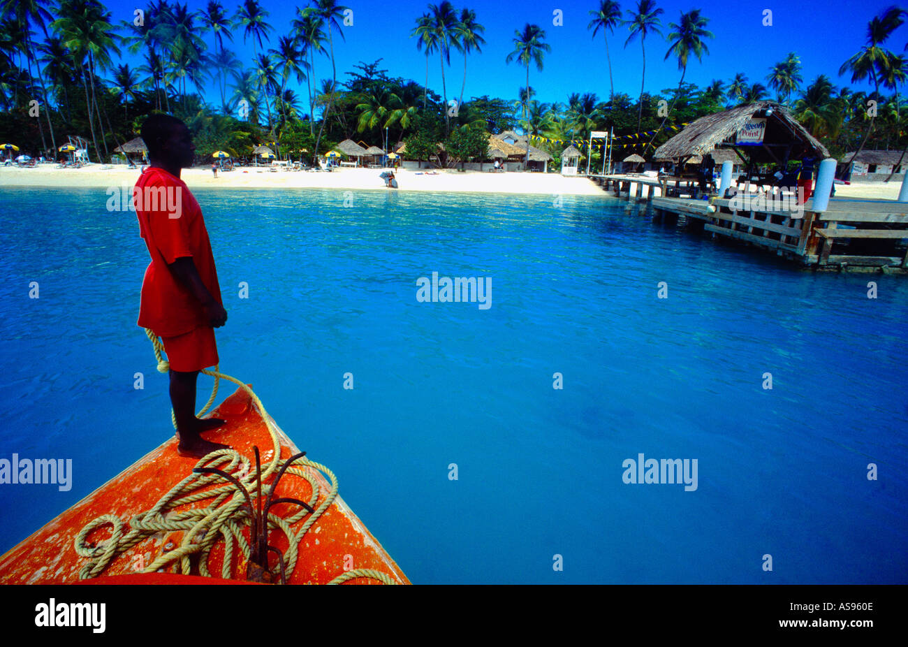 Boat boy windward islands hi-res stock photography and images - Alamy