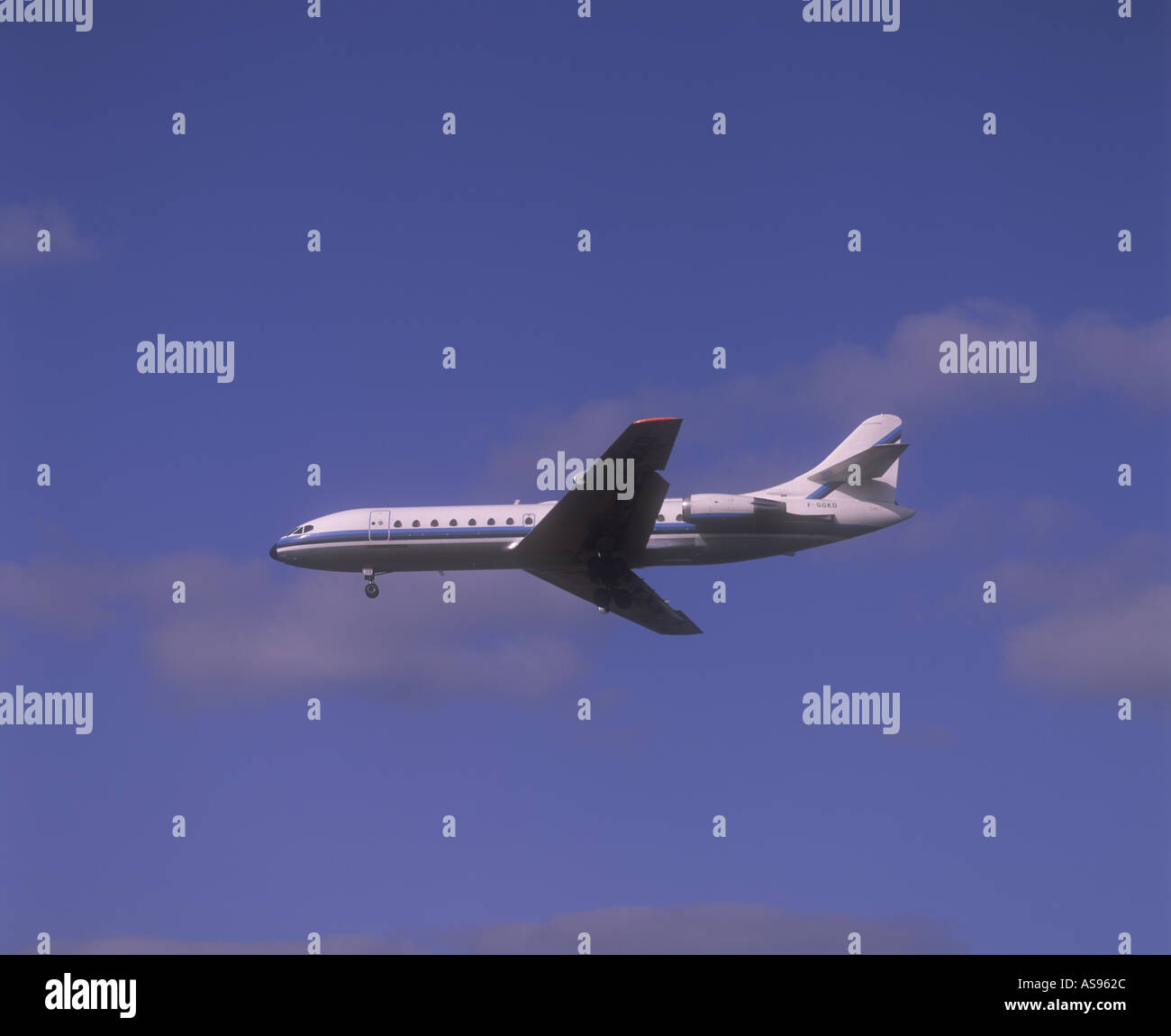 Aerospatiale Caravelle old fashioned jet airliner Edinburgh Scotland ...